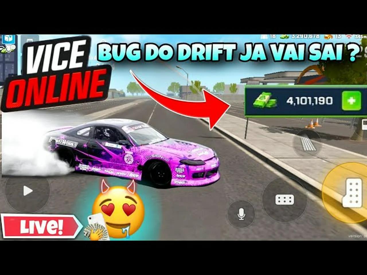 JOGANDO VICE ONLINE AO VIVO , O BUG DO DRIFT JA VAI SAI!!😱