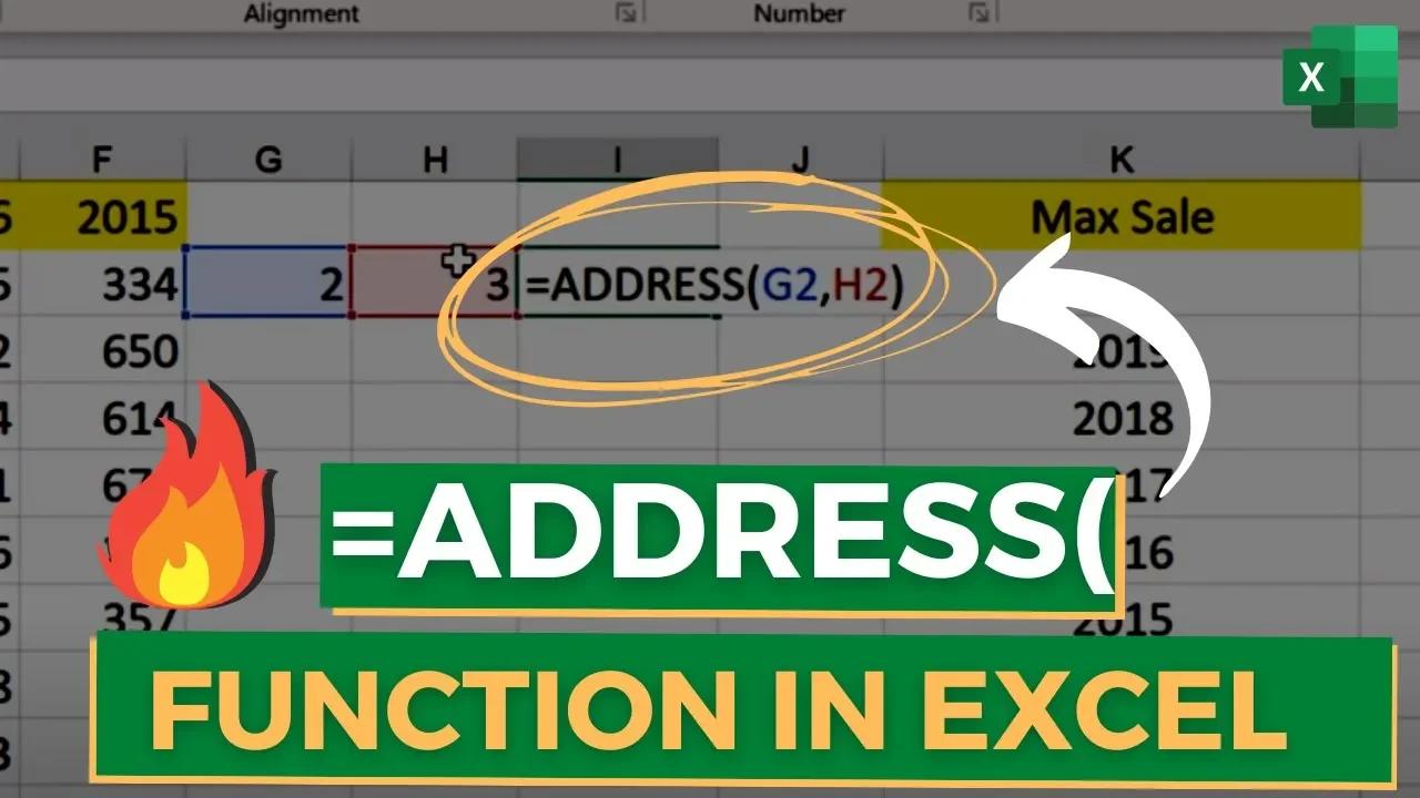 How to use ADDRESS Function in Excel | Excel Function