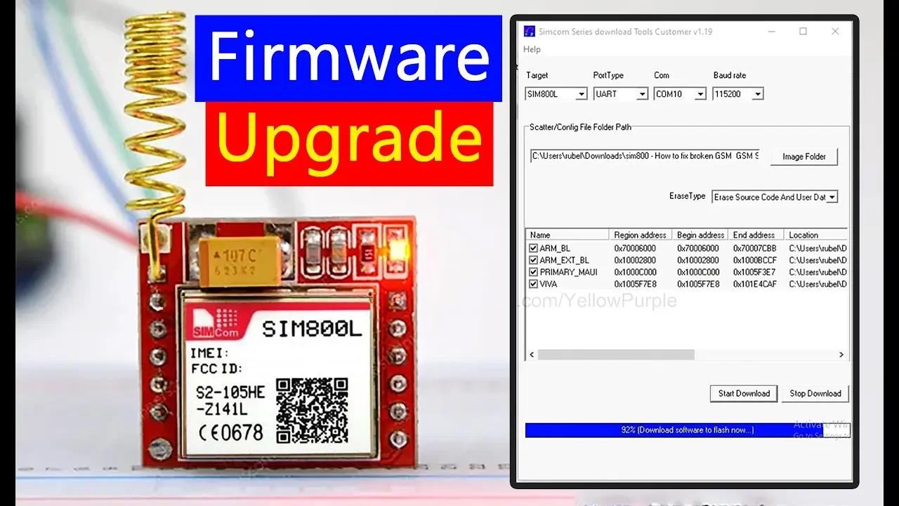 Learn How To Update The Firmware Of Your SIM800L Modules & Firmware ...