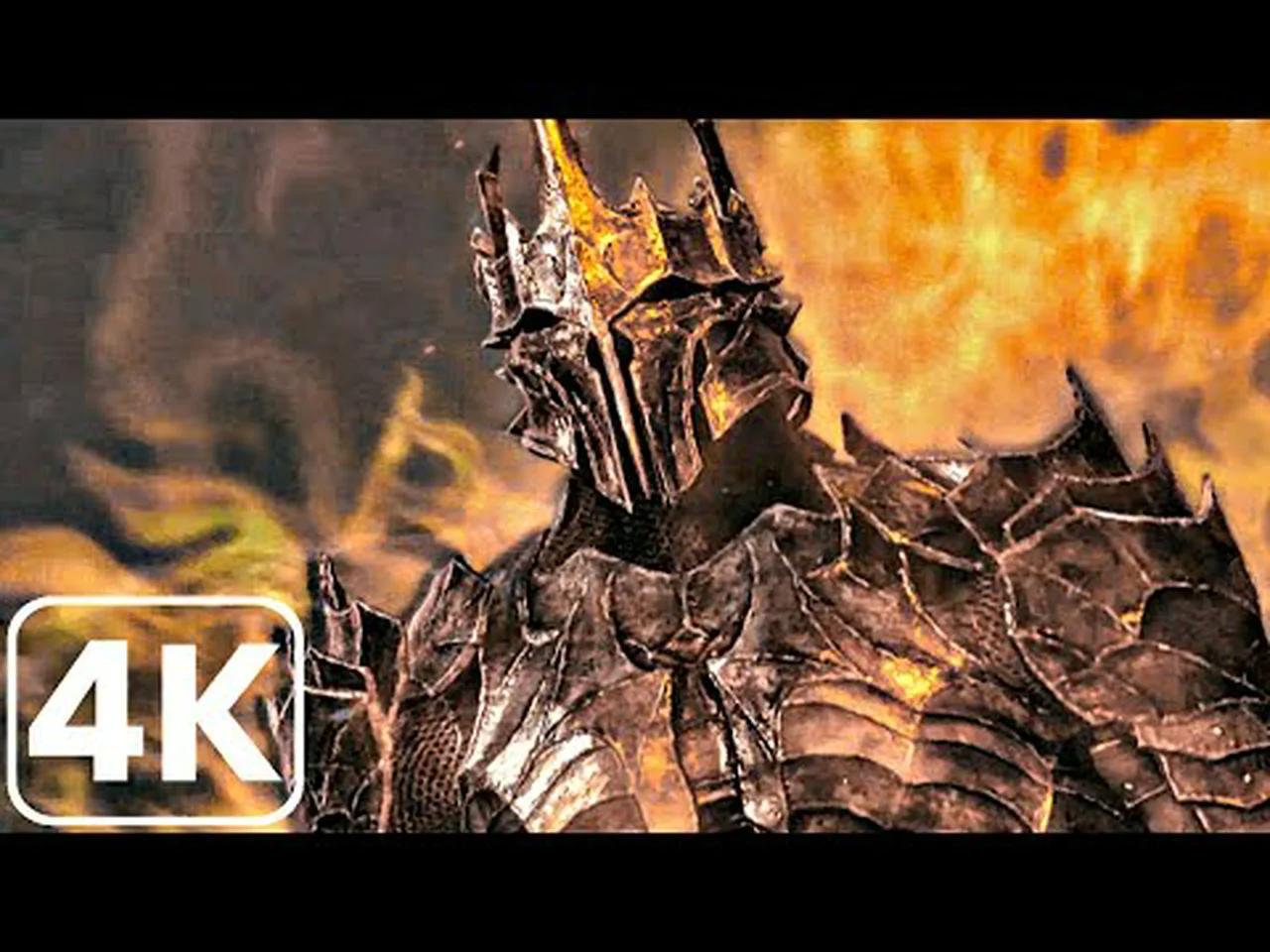 SAURON Final Boss Fight - Before Shadow of Mordor (4K ULTRA HD) Sauron ...