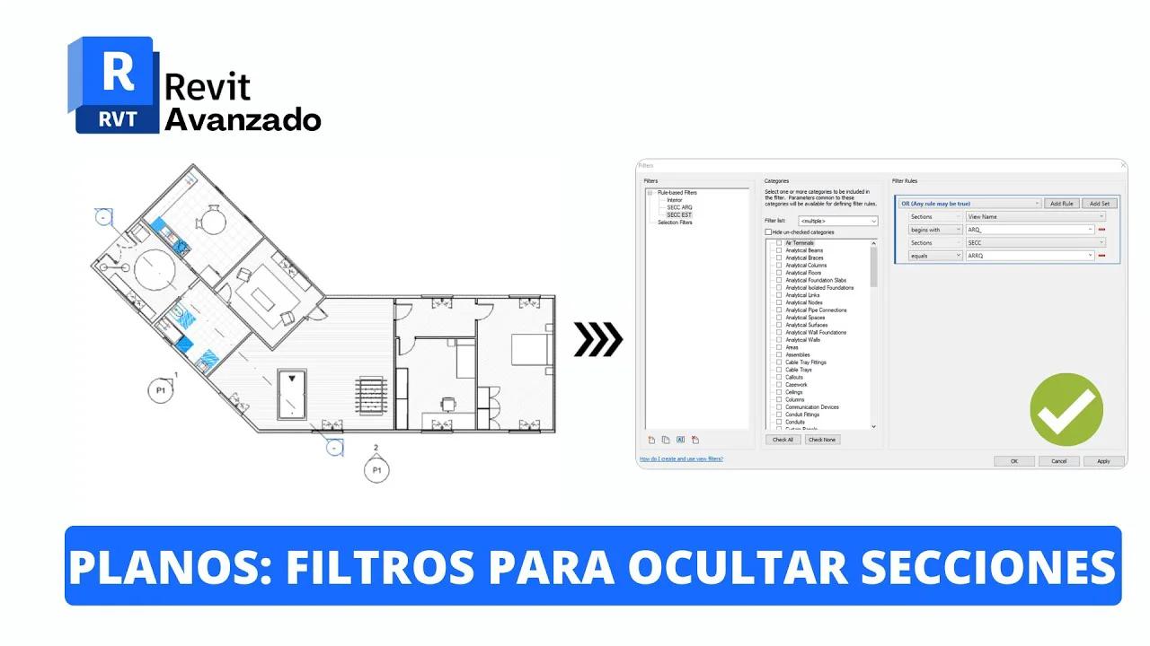 REVIT: APRENDE A CREAR FILTROS PARA OCULTAR SECCIONES EN LOS PLANOS 👨‍🏫