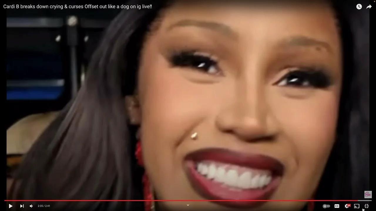 cardi b breaks down crying and curses out offset on IG live part 2
