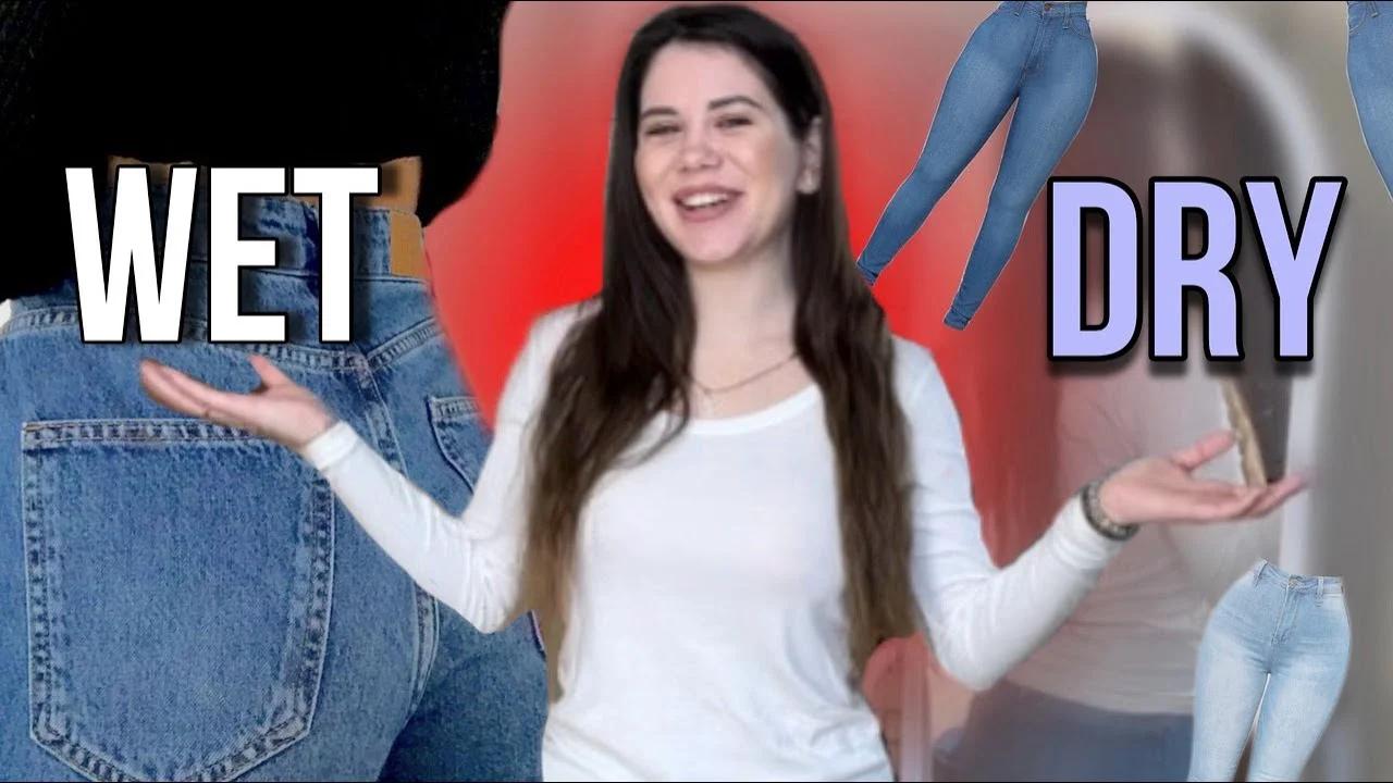 Trying on jeans Wet vs Dry | Will jeans pass the underwater test?