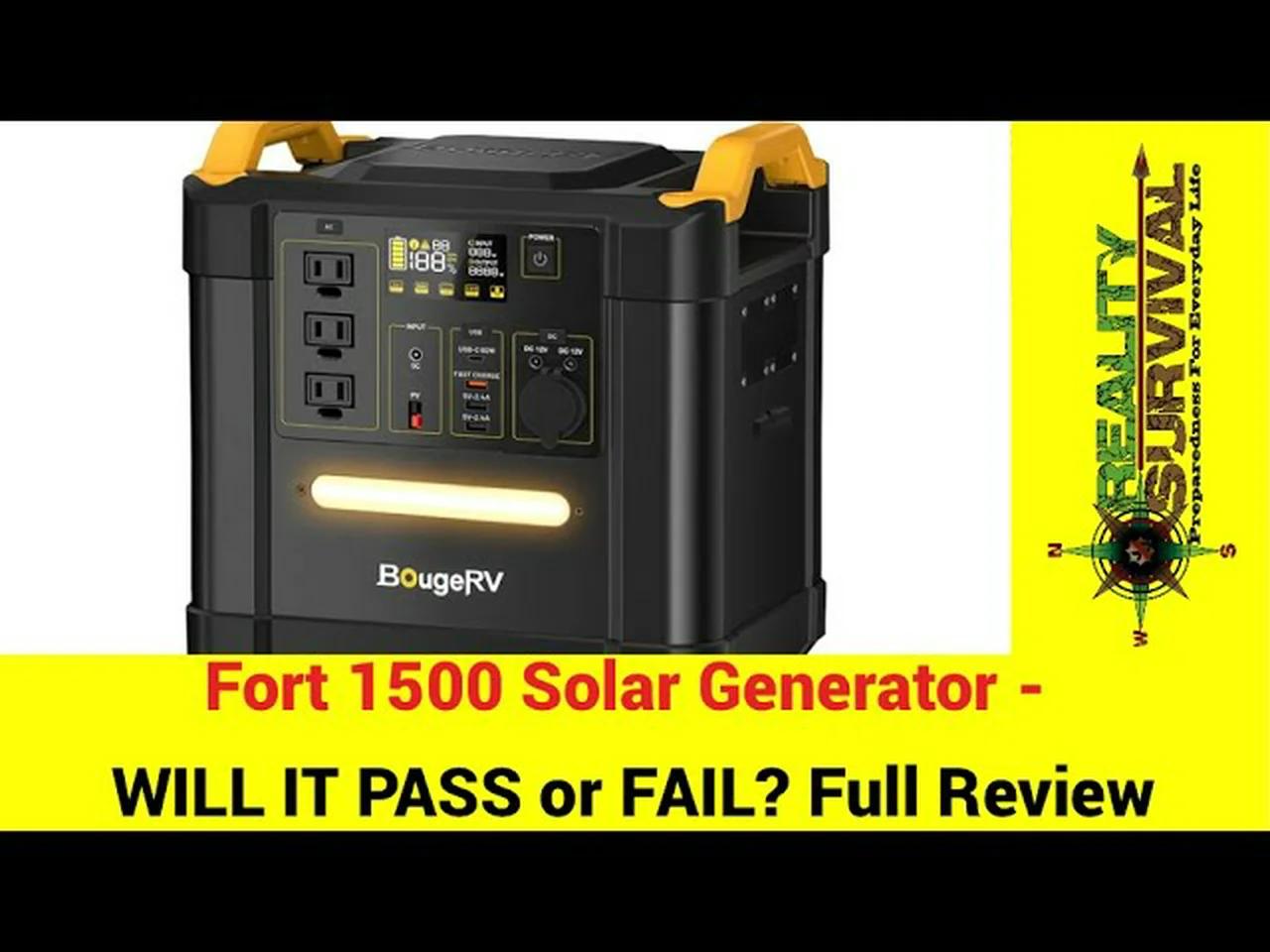 BougeRV Fort 1500 - Solar Generator - 2200 Watts of Portable Power!