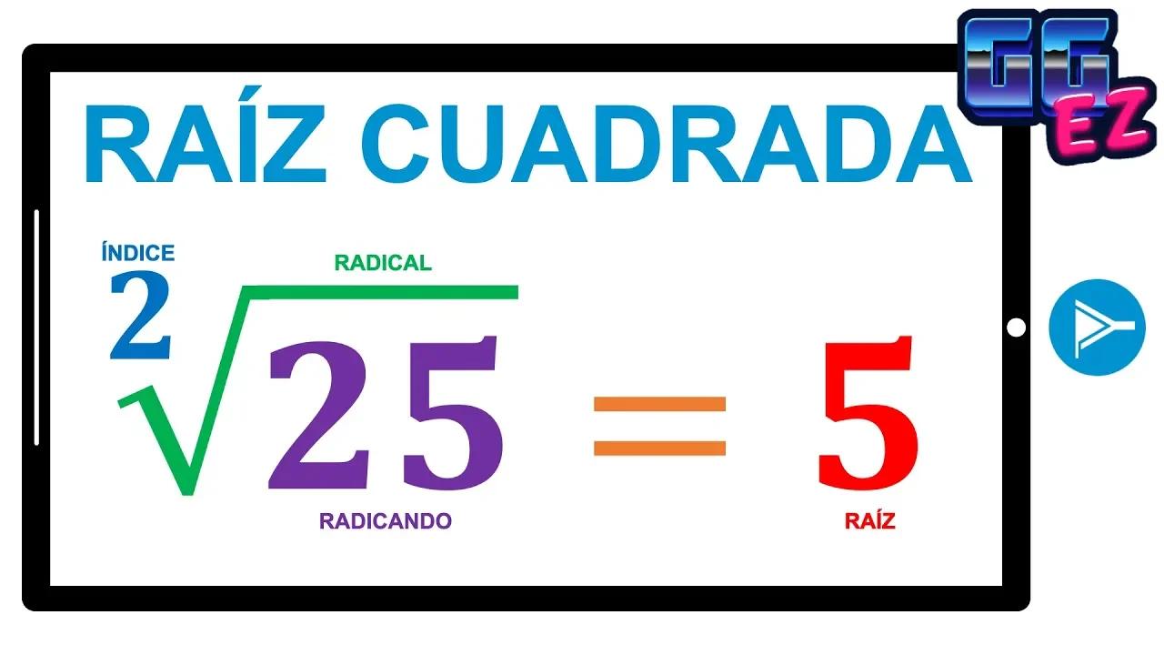 La RAÍZ CUADRADA y sus PARTES - Paso a Paso