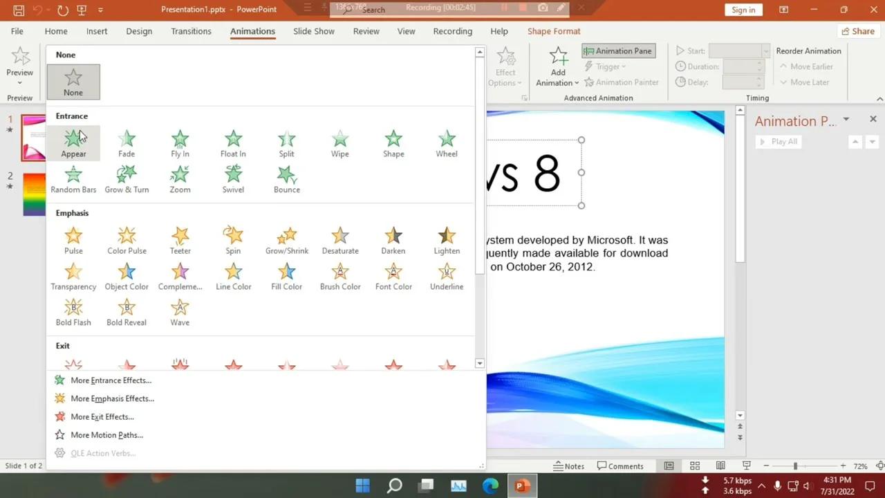 How To Use Animations Part 1 On Powerpoint In Bangla