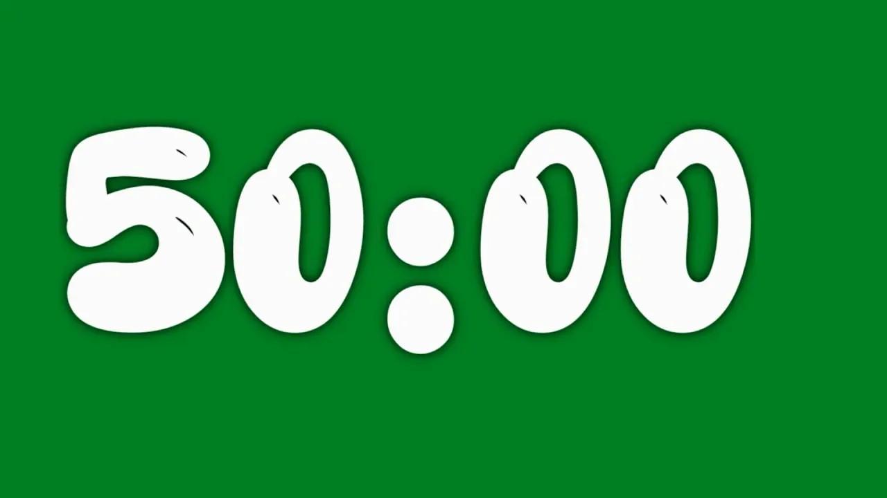 50 Minute Green Screen Background Effects HD Countdown Timer With ...