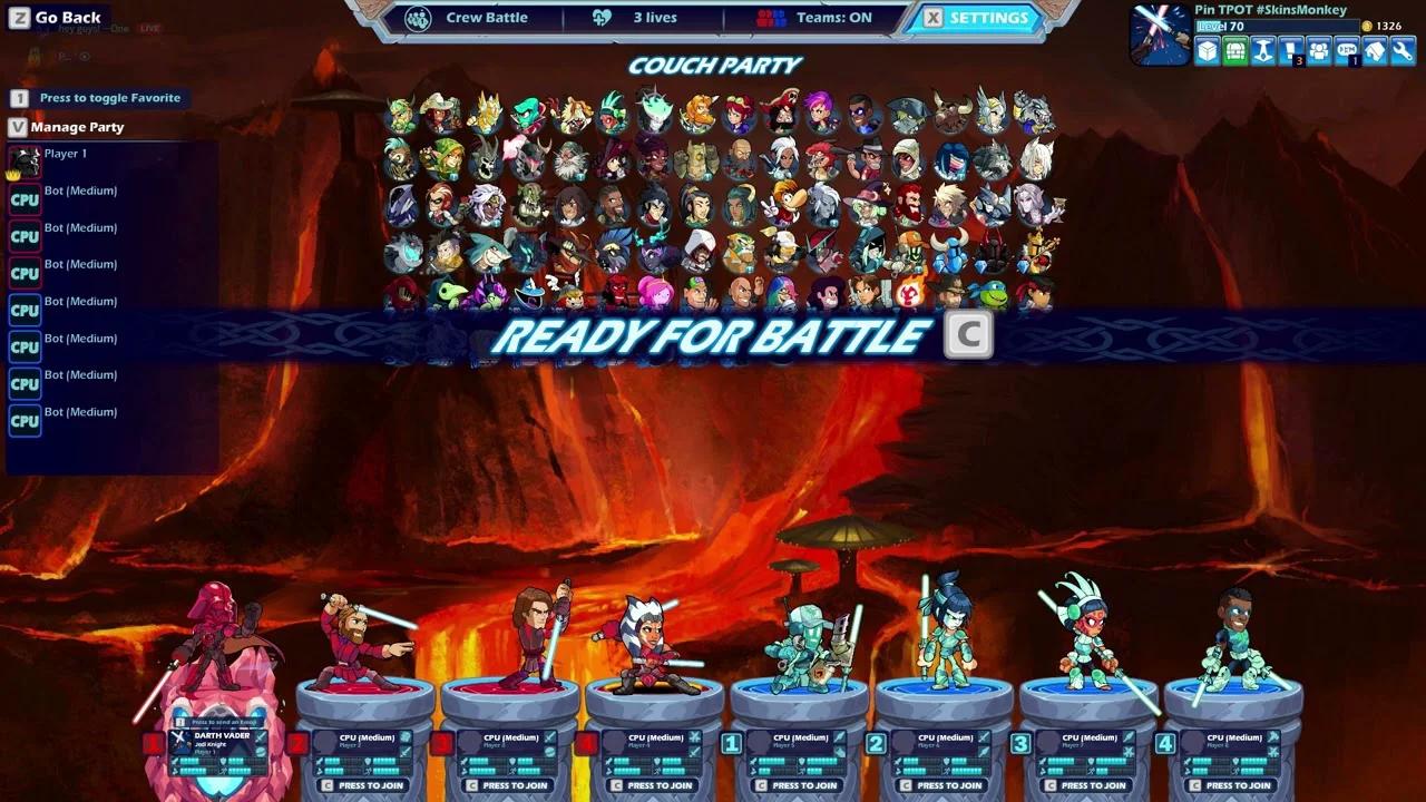 Brawlhalla Star Wars Collab Character Select Music