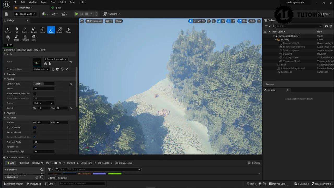 Quick Start Guide for Landscapes and Foliage –Getting Started in Unreal ...