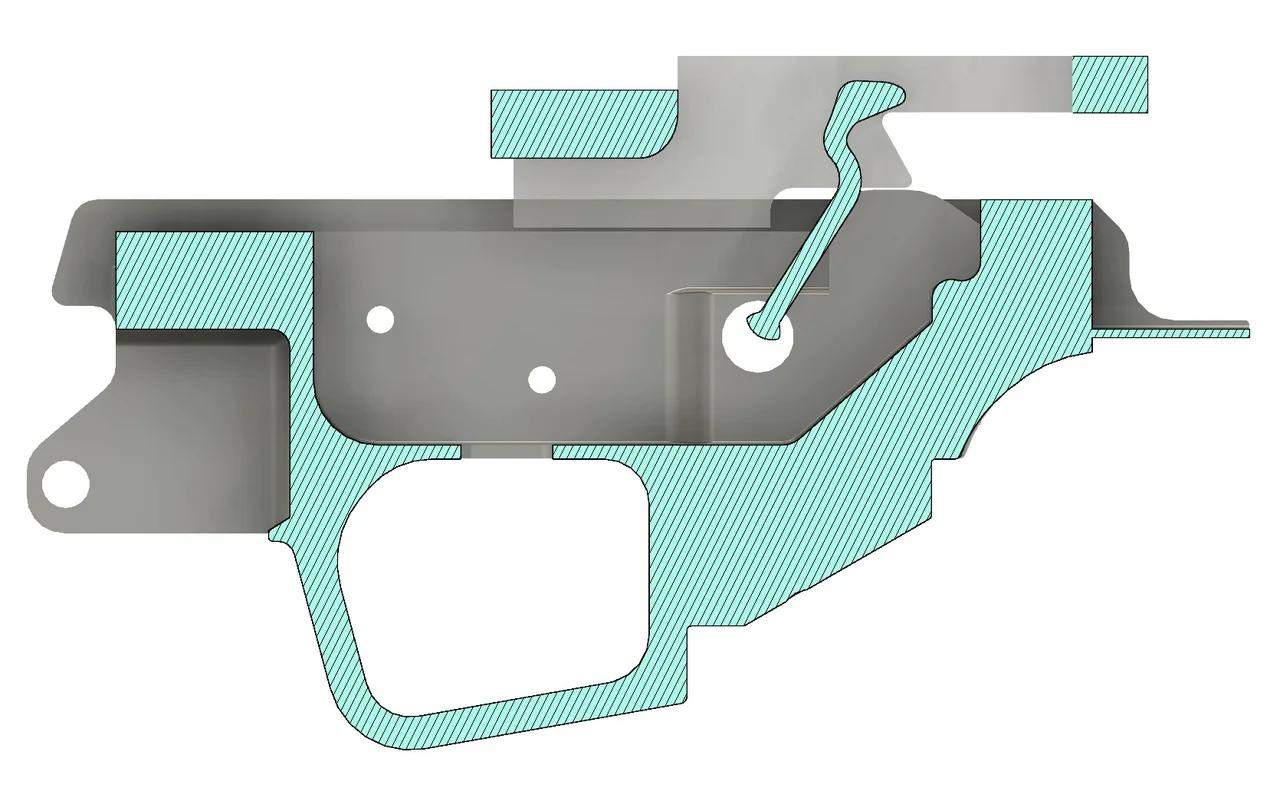 MP5 22lr AR Trigger Housing