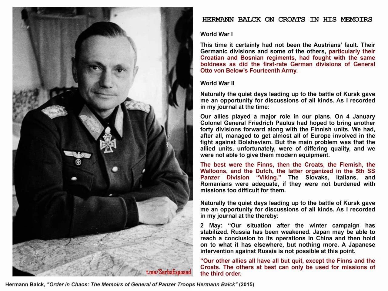 Order In Chaos, Hermann Balck