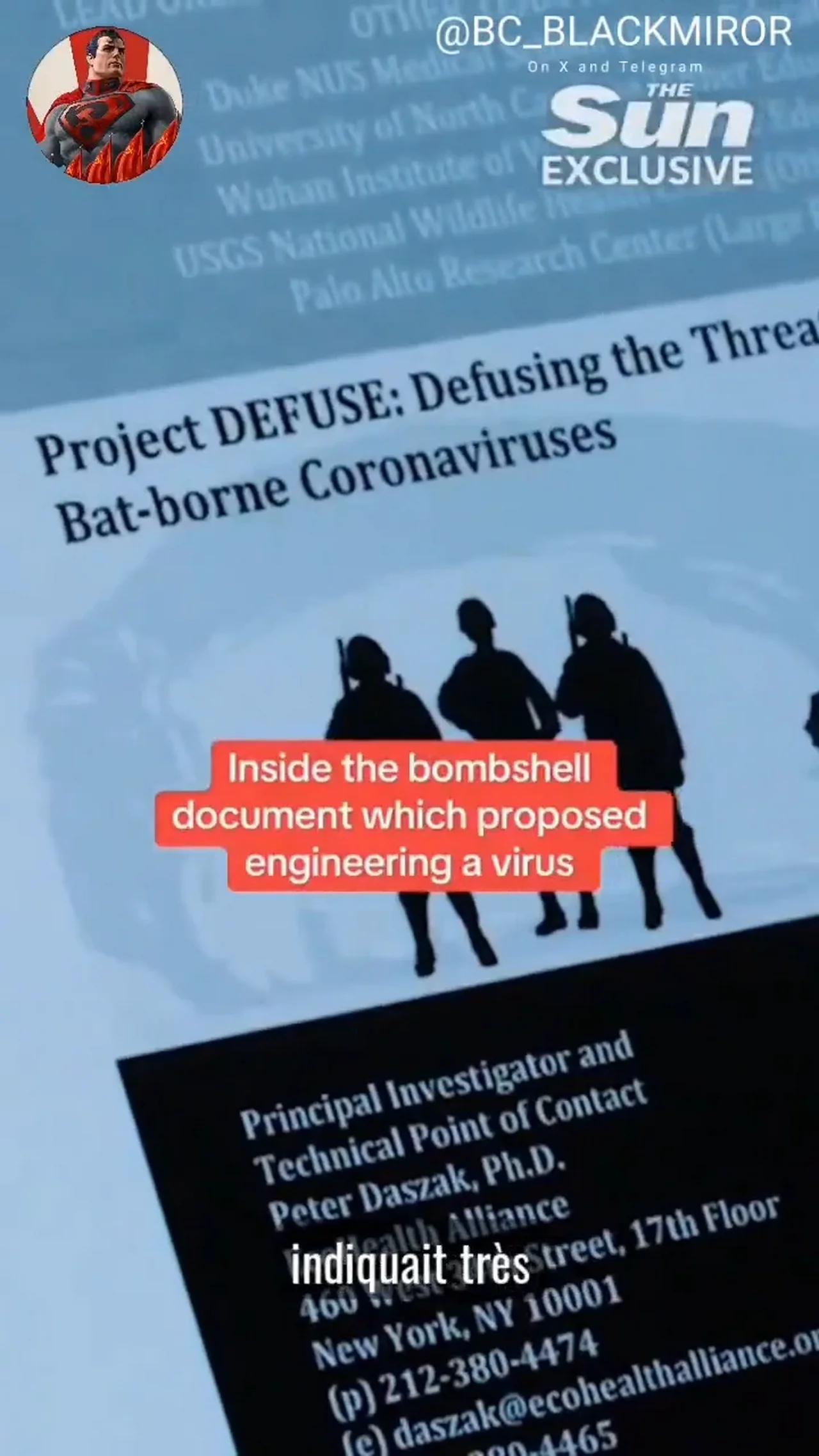 Projet defuse proposé à la DARPA en mars 2018 : créer un virus ( anglais)