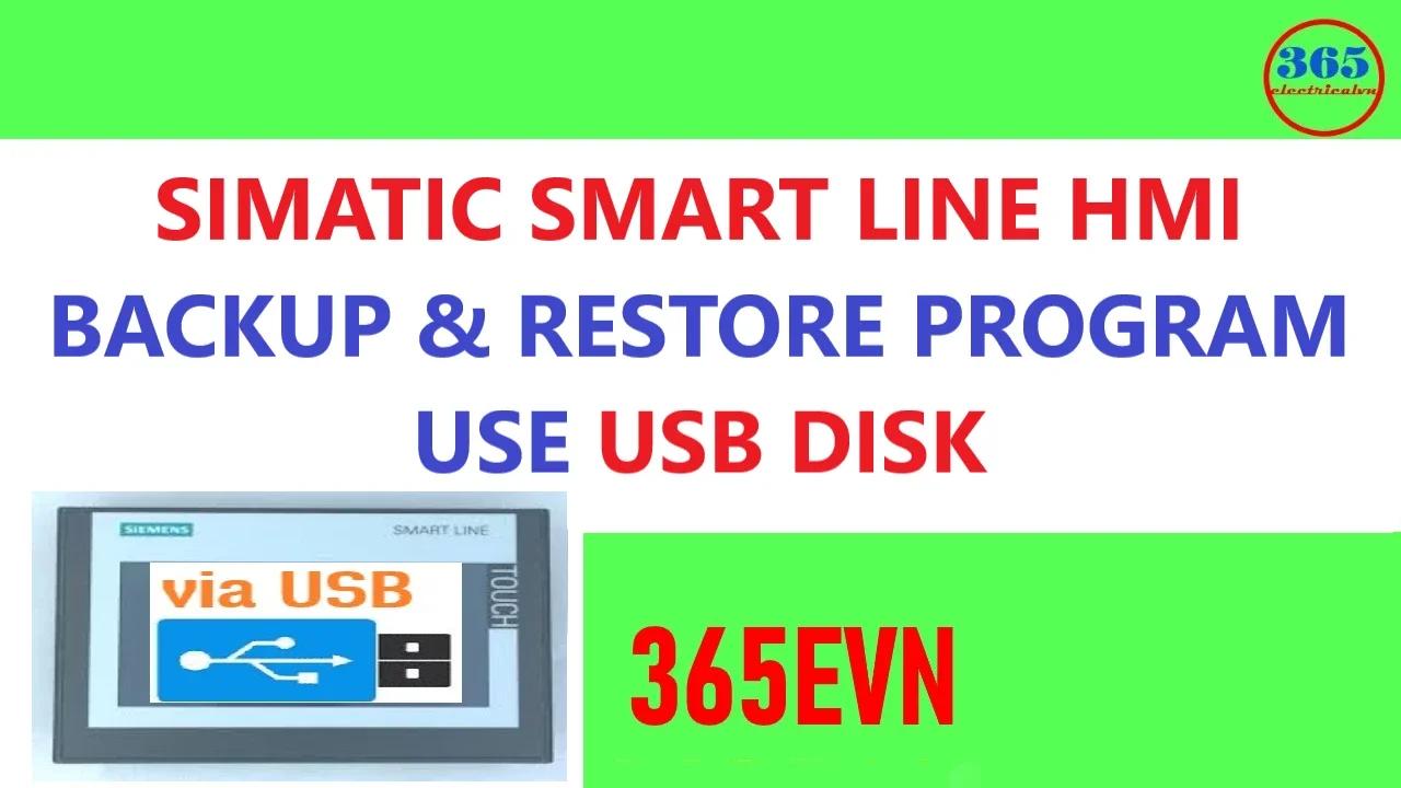 0144 - Simatic smart line hmi ie v3 backup restore program use USB disk