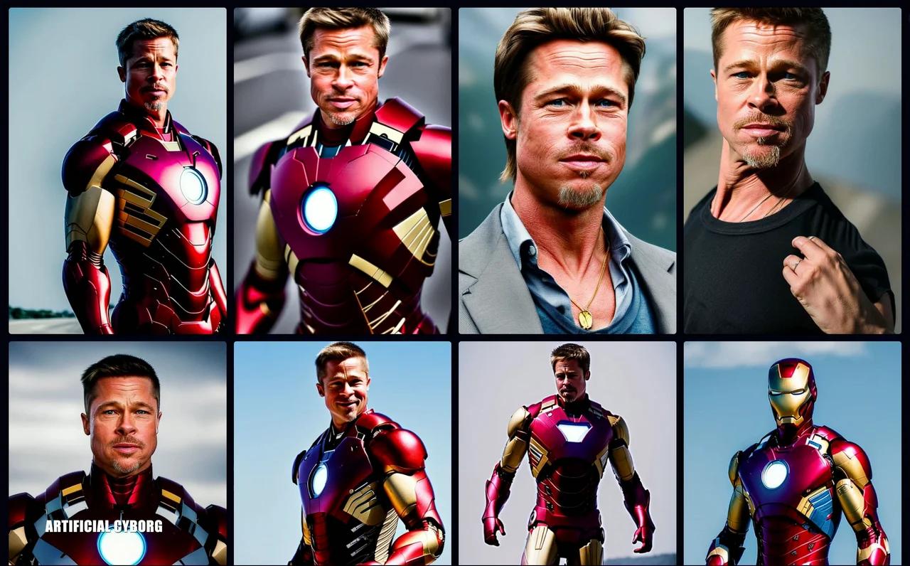 BRAD PITT is TONY STARK IRON-MAN [4K]