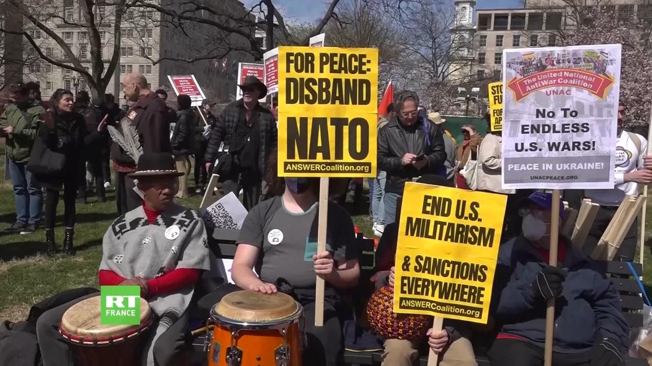 Manifestation à Washington contre l'implication des Etats-Unis dans des ...