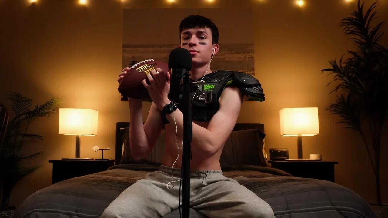 Football tapping & mouth sounds ASMR