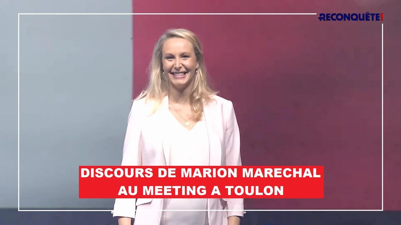 Discours de Marion Maréchal au meeting d'Eric Zemmour à Toulon.