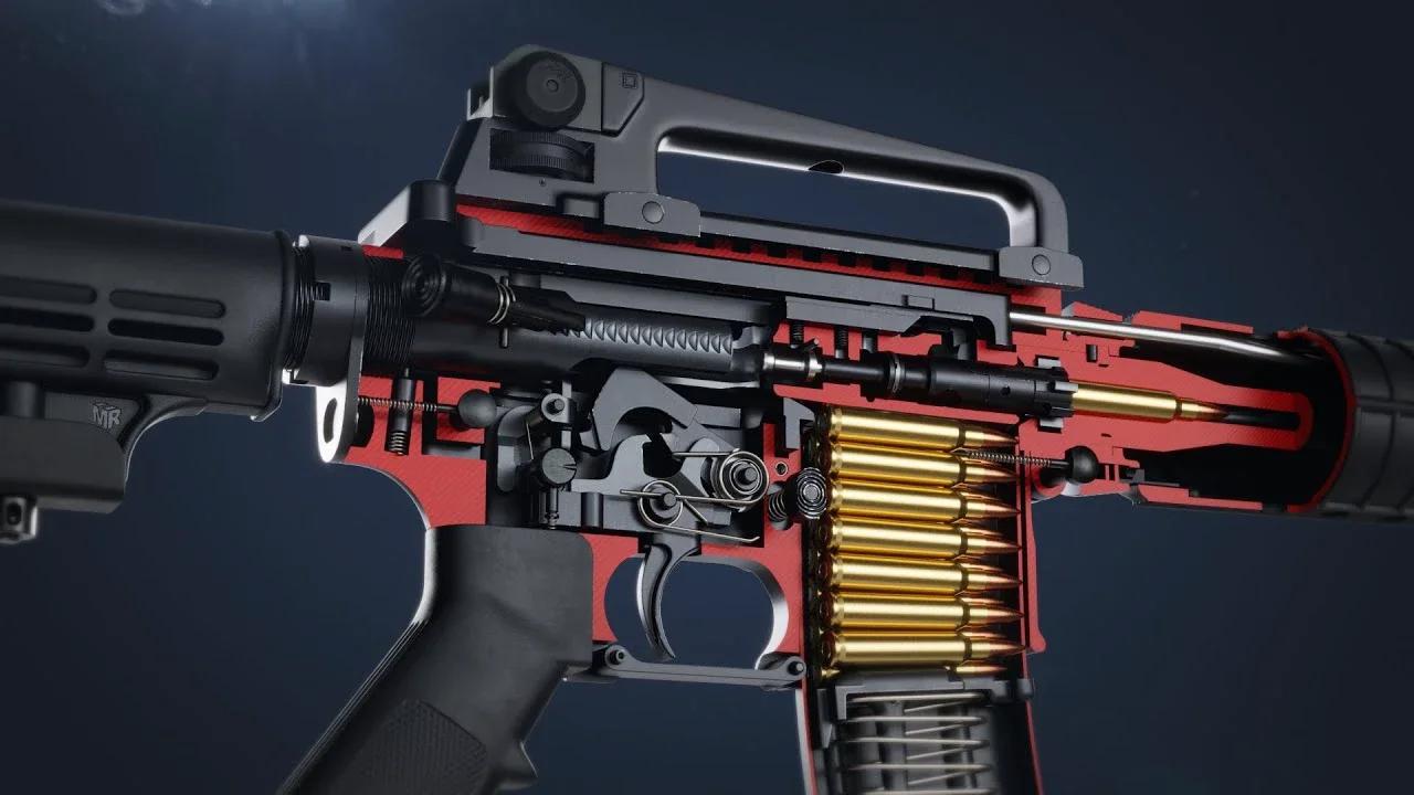 How an AR-15 Works (also covers M4/M16 with Full Auto & 3 Round Burst ...