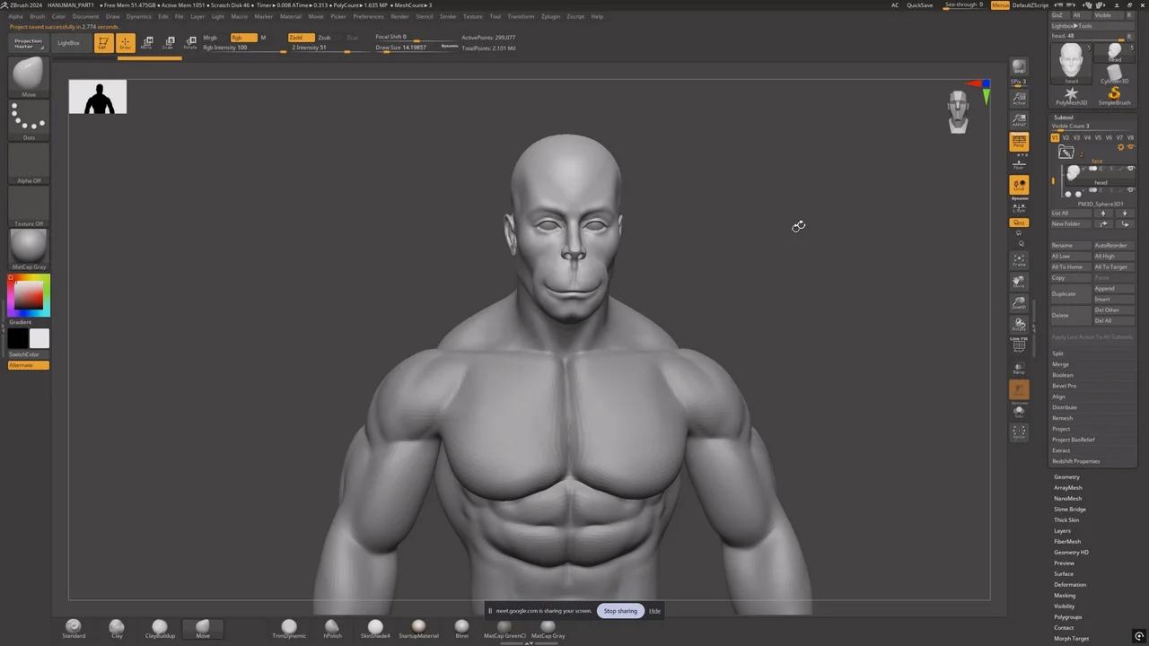 Zbrush Hanuman statue sculpt Tutorial Part 1