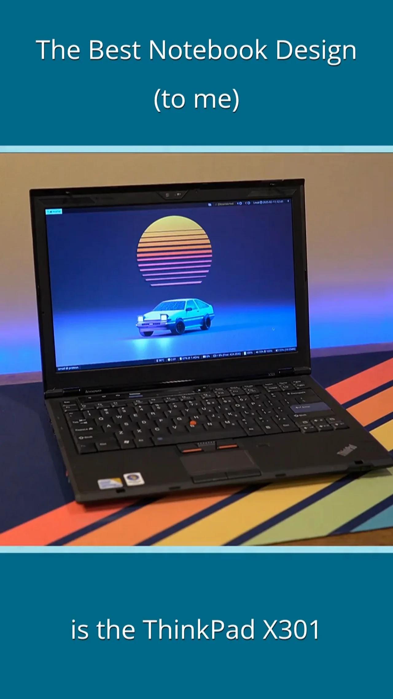 The Best Notebook Design To Me is the ThinkPad X301 #ThinkPad #Shorts