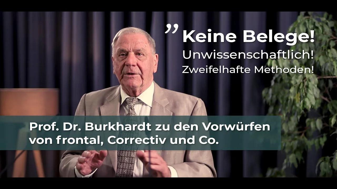 Prof. Dr. Arne Burkhardt zu den Vorwürfen der Unwissenschaftlichkeit ...