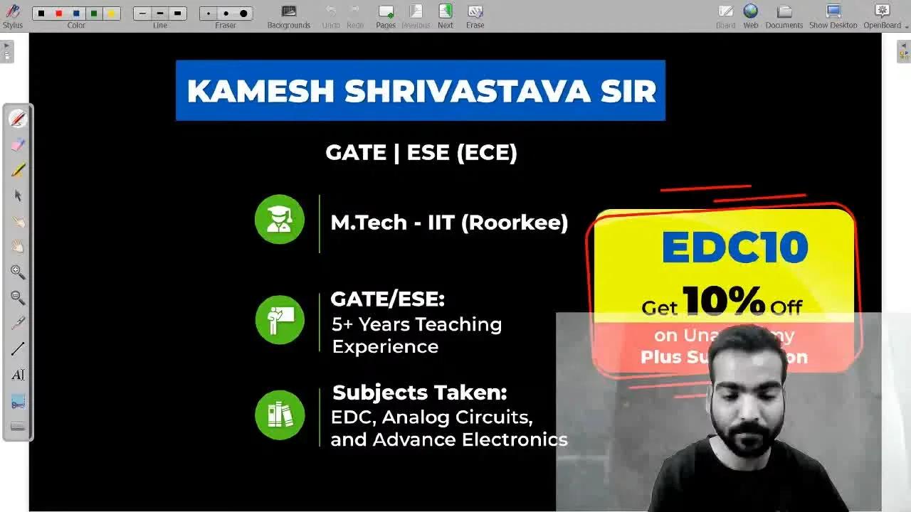 Lecture 11 | EDC by Kamesh Sir