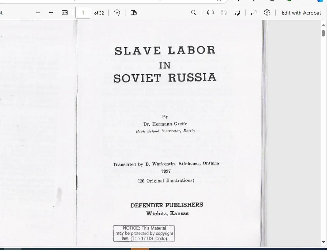 The Jewish-Run Concentration Camps in the Soviet Union published 1937 ...