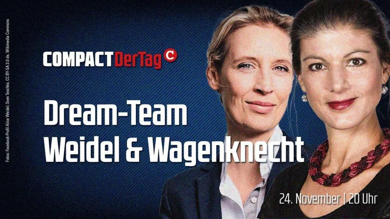 COMPACT.Der Tag: Dream Team 2022: Alice Weidel und Sahra Wagenknecht