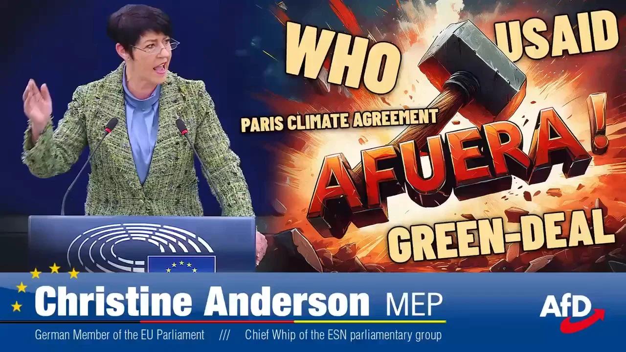 MEP Christine Anderson - Get out (AFUERA!)