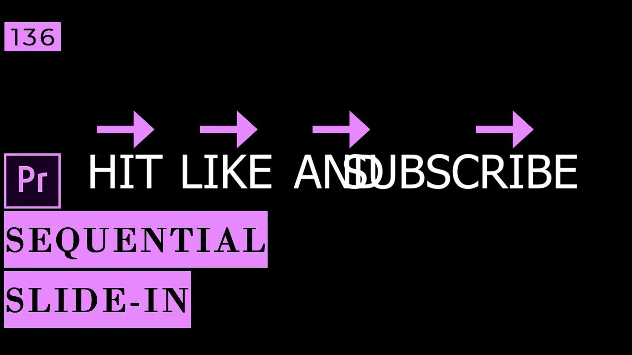 Create a Sequential Text Slide In Effect in Premiere Pro