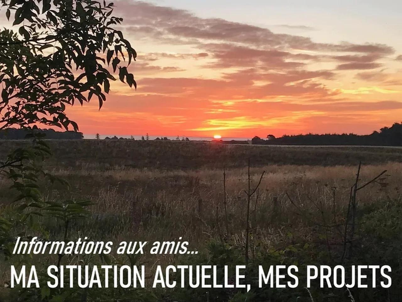 Ma situation actuelle, mes projets