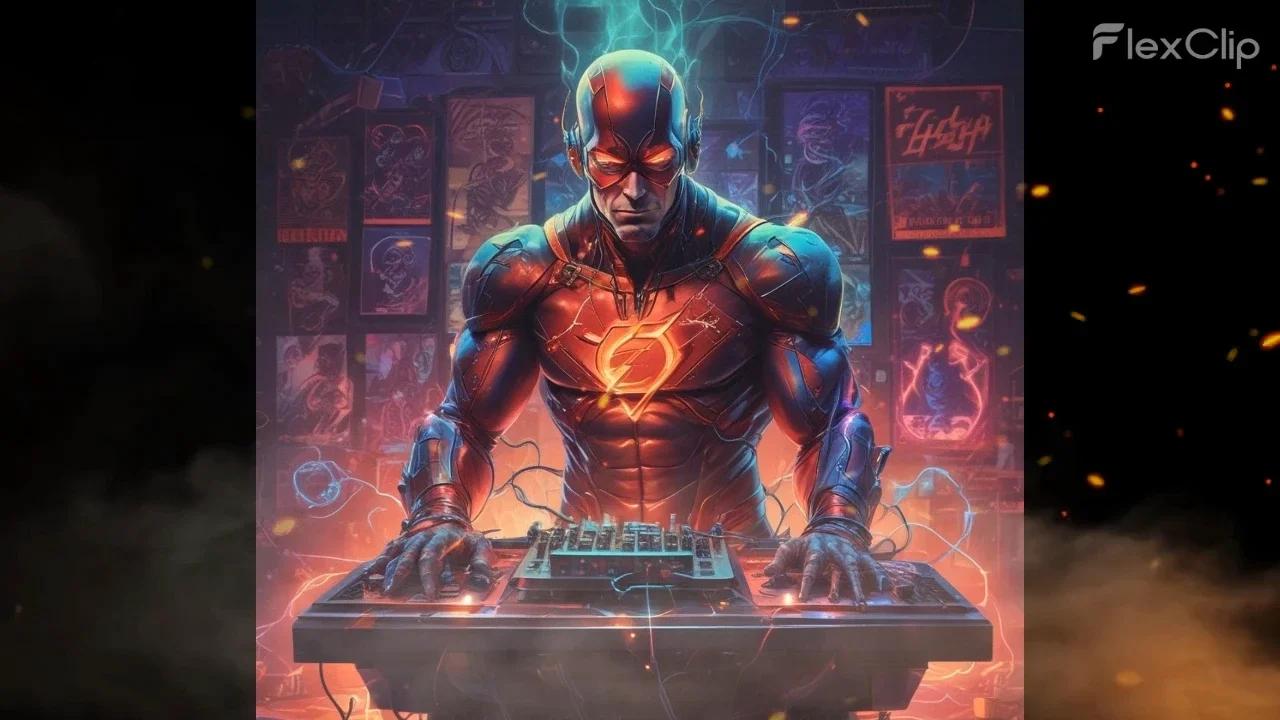 NiX - The Flash Looking At Superman