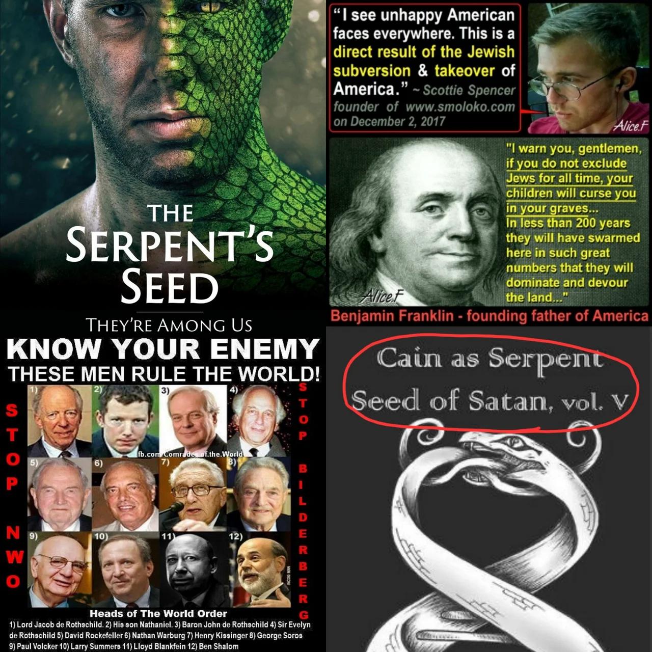 Cain as Serpent Seed of Satan - Jews Fallen Angels Synagogue of Satan