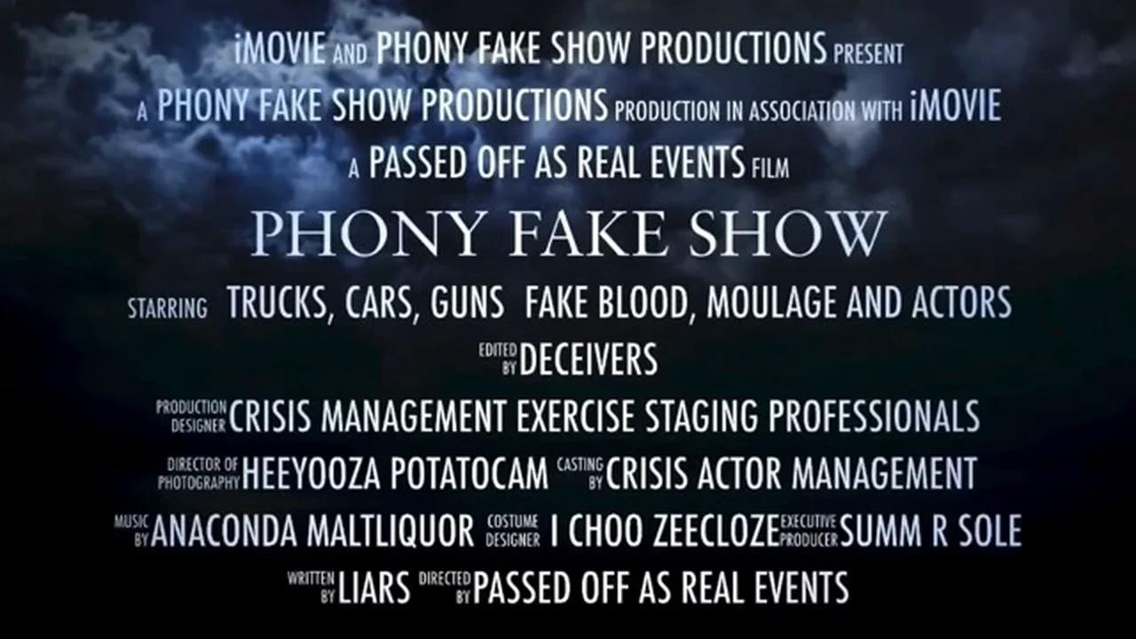Staged Terrorism: "Phony Fake Show - Dead Giveaways" (AML, 2018)