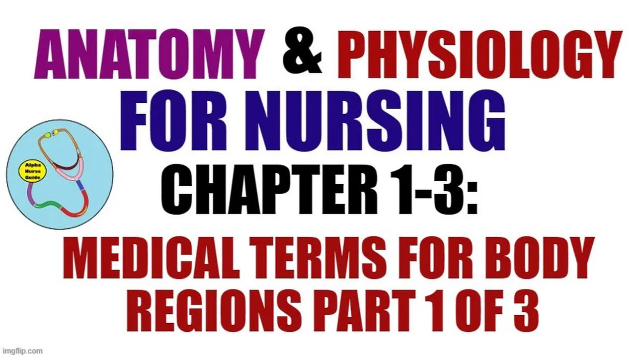 Anatomy & Physiology For LPN / LVN / RPN - Chapter 1-3: Medical Terms for body regions Part 1 of 3