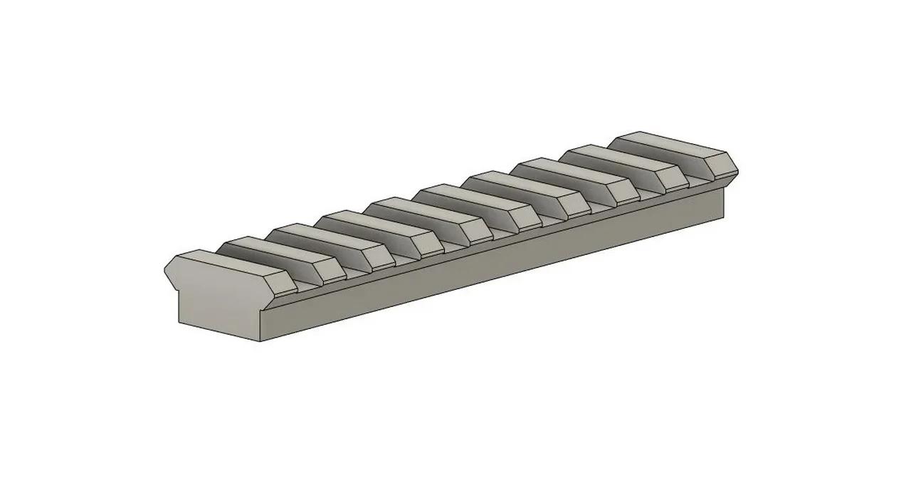 Picatinny Rail .step File for CAD