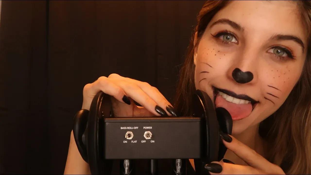 Ear Licking for Tingles & Relaxation 🖤🐱 HALLOWEEN EDITION