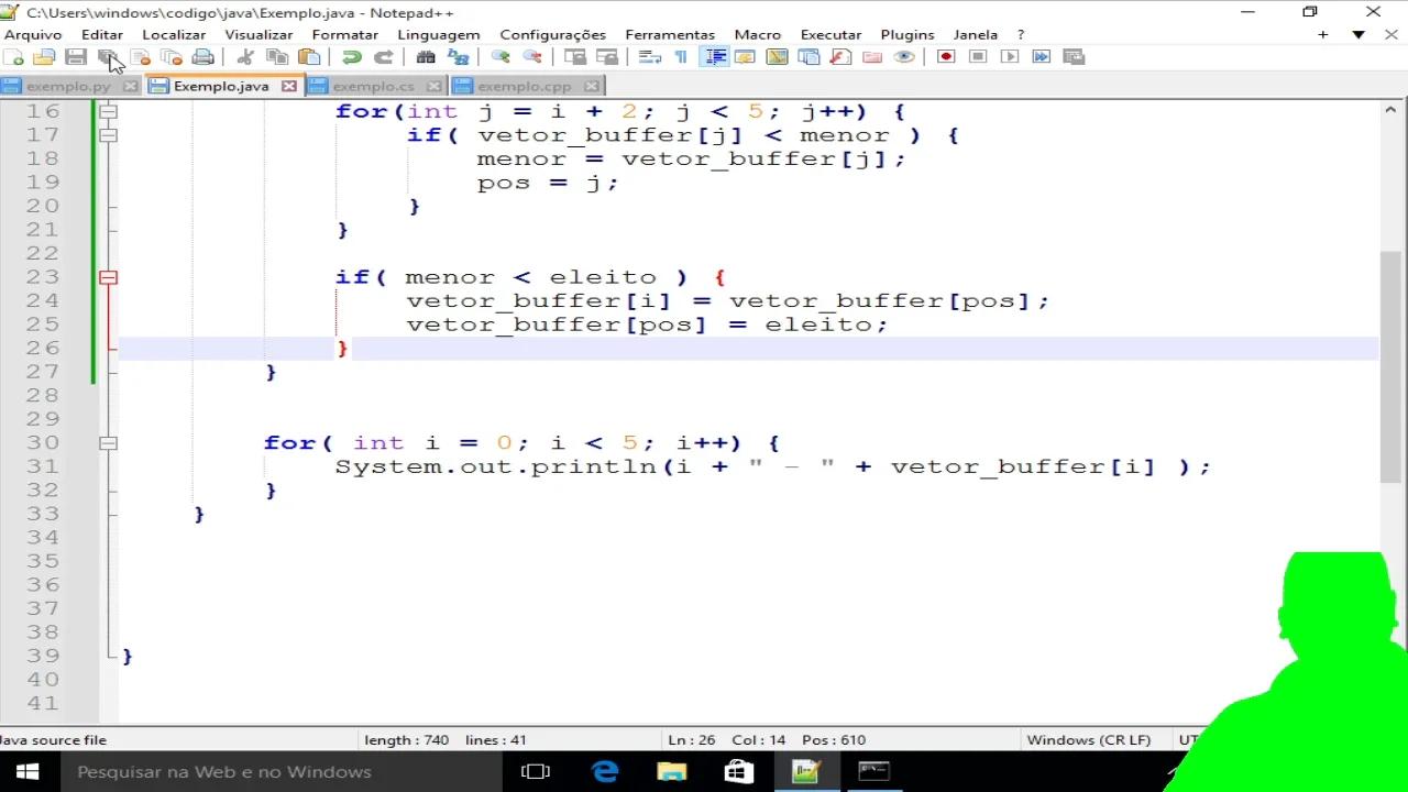 Estruturas de Dados: SELECTION SORT JAVA - Aula 29