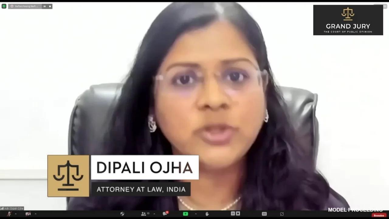 Attorney at Law Dipali Ojha, India | Grand Jury | Day 1 (English)