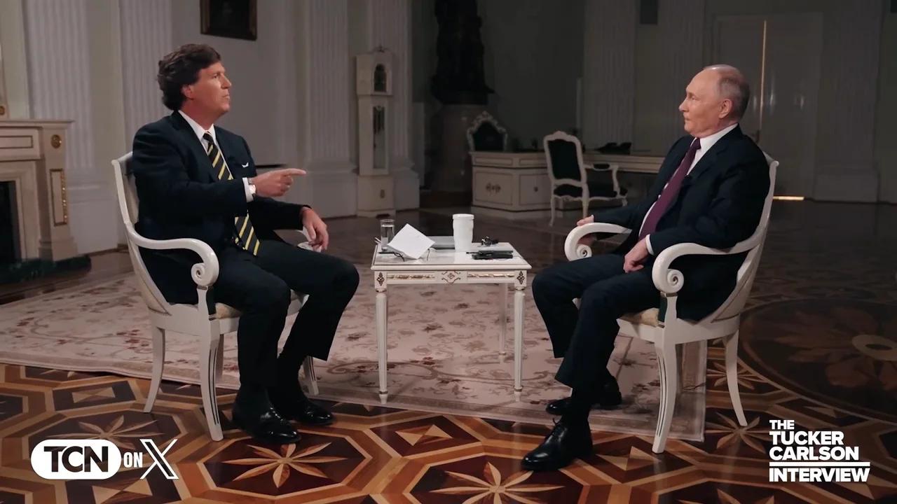 Interview Tucker Carlson mit Vladimir Putin am 6.2.2024 in Moskau