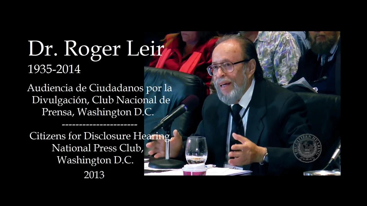 Dr. Roger Leir, Citizens for Disclosure DC Hearing, 2013, Subtitulo ...