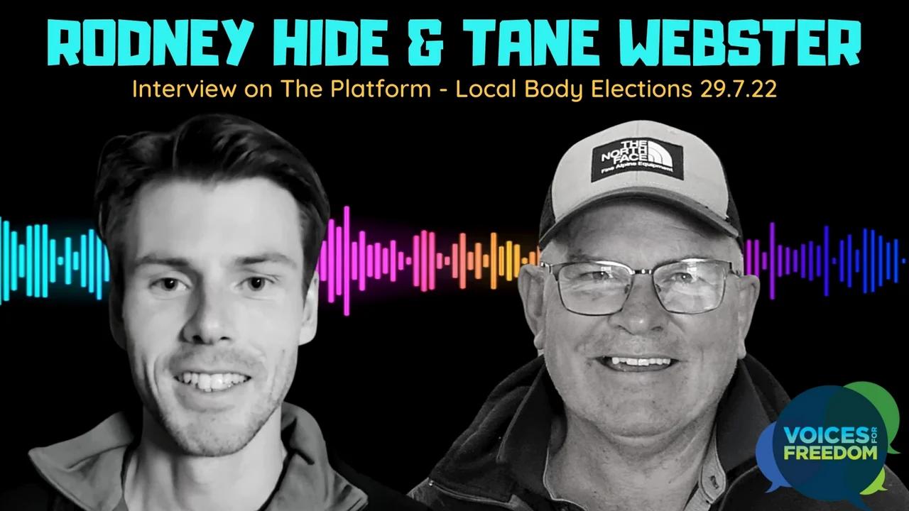 Rodney Hide & Tane Webster Interview On The Platform - 29 July 2022