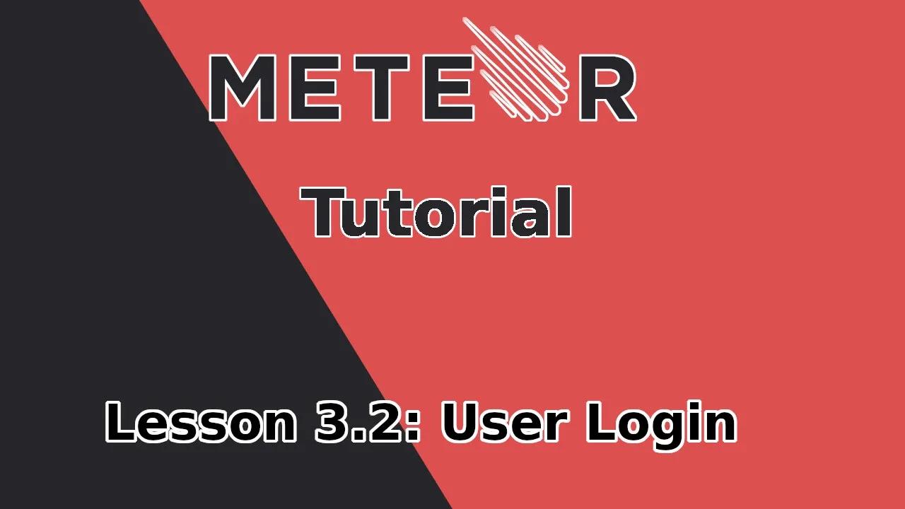 Implementing User Login | Meteor Tutorial Part 3 - 2