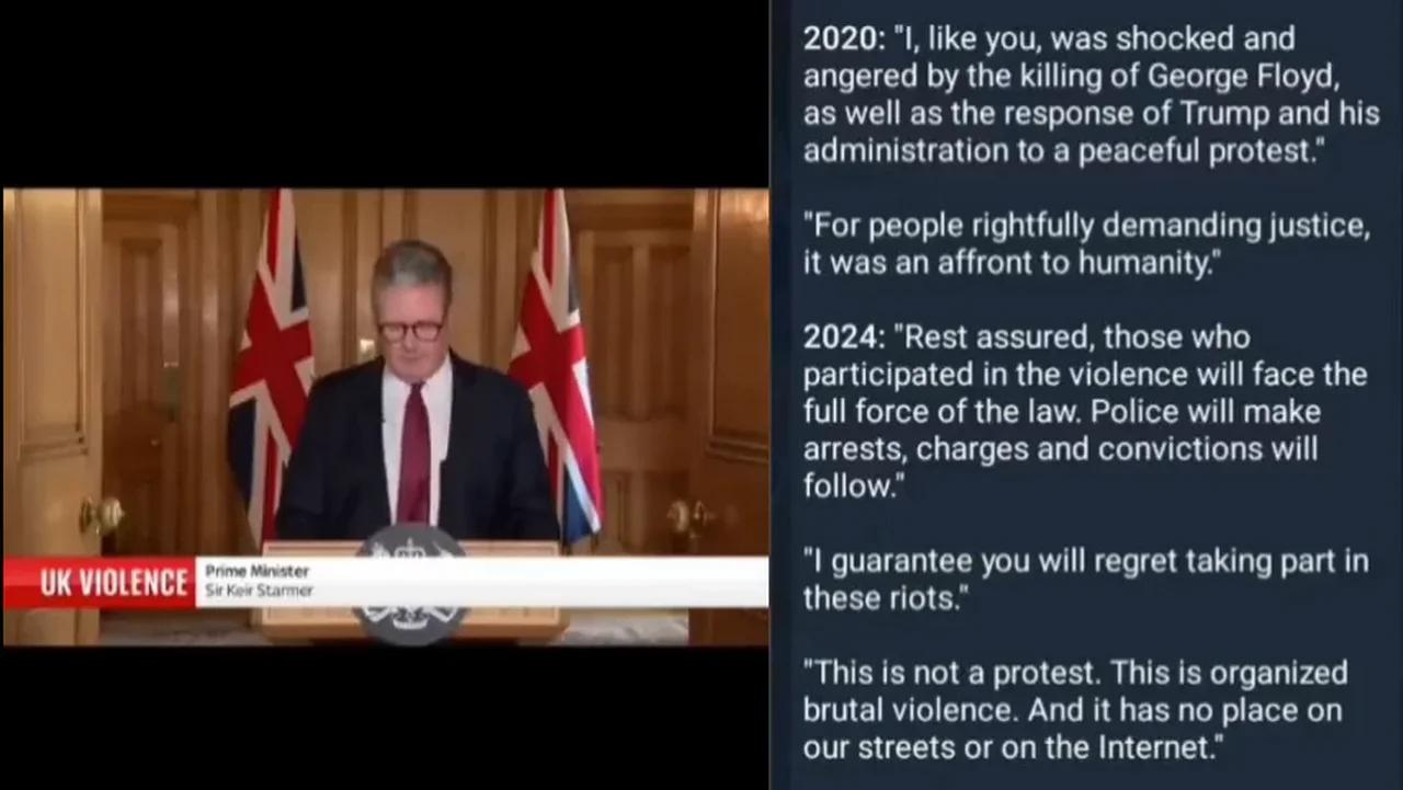Two Tier Keir Starmers Statements in 2020 and 2024 Regarding Protests