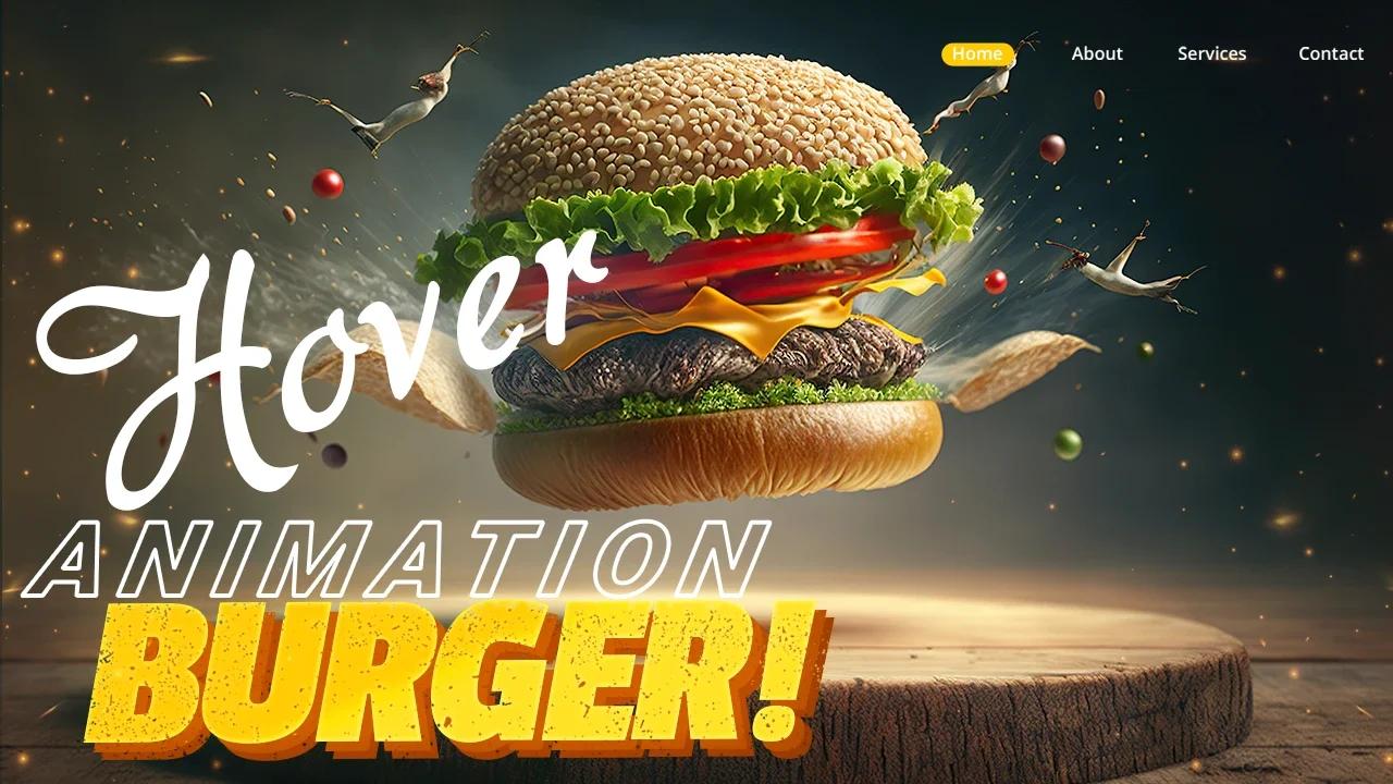 3D Animated Burger Ingredients Check with Hover Effects | React JS ...