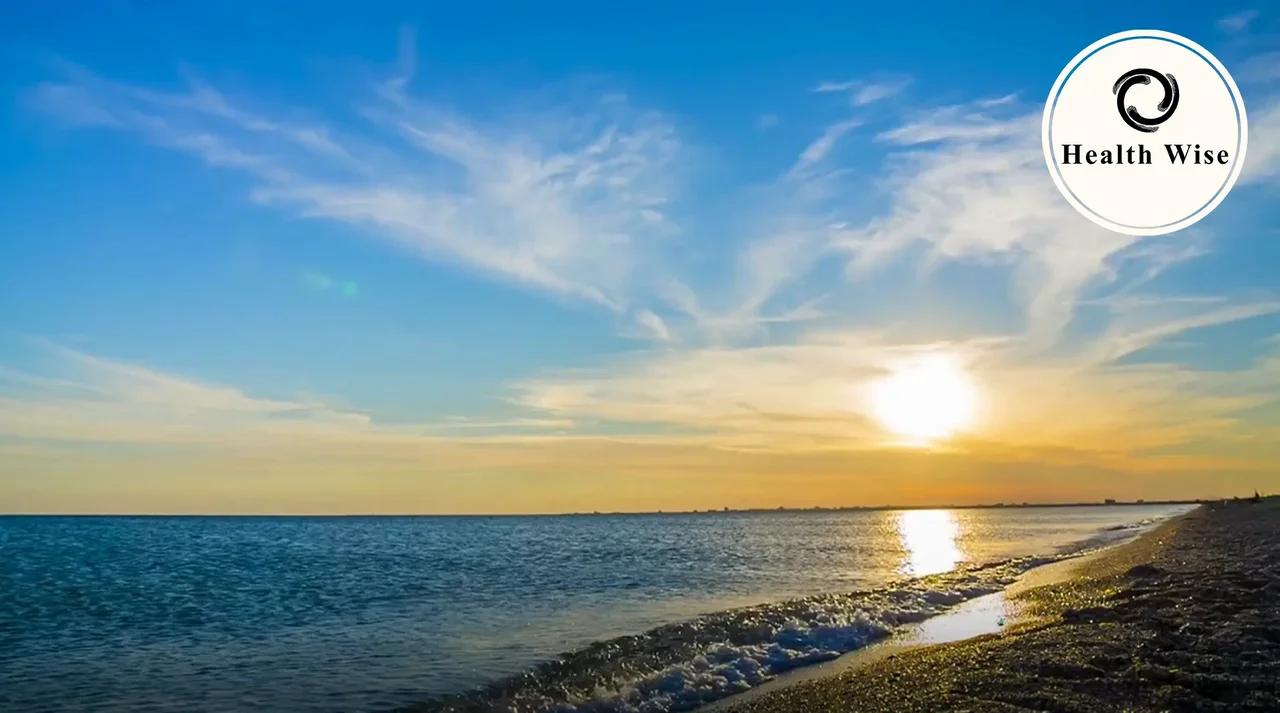 Beautiful Seaside Sunrise, Soothing Waves, Stress Relief, Relaxation ...