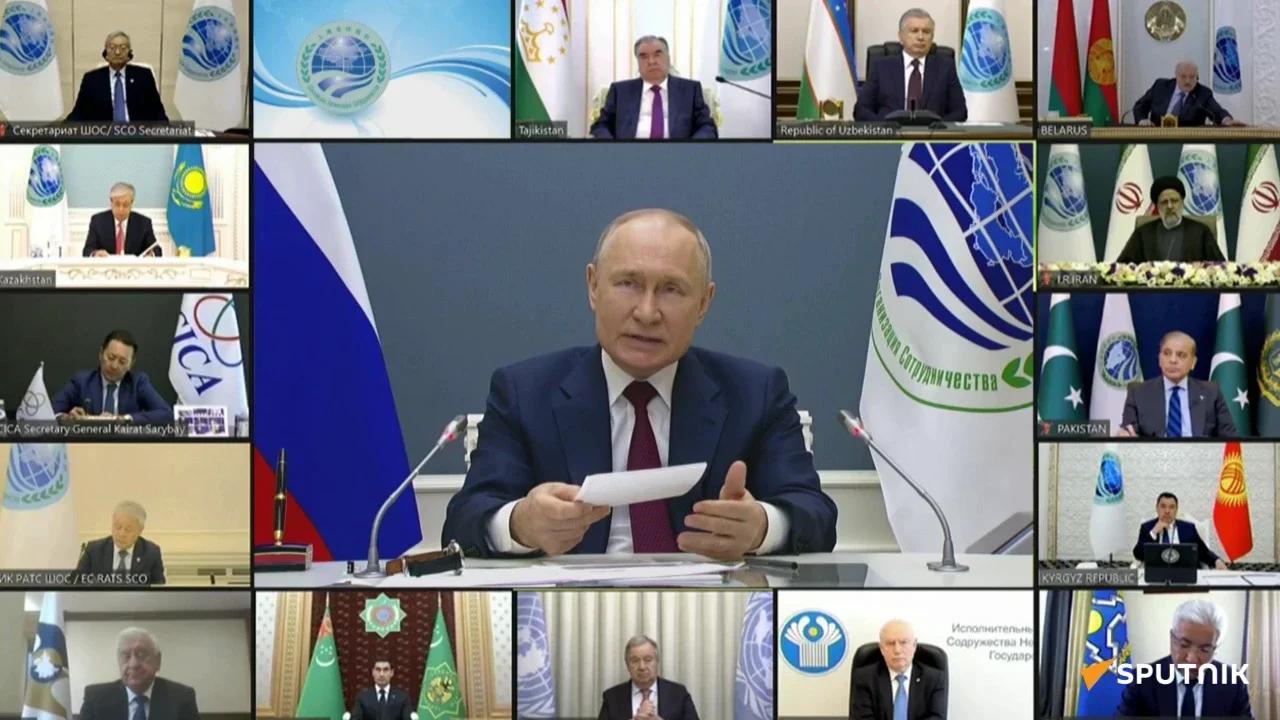 Poutine s'adresse à la réunion des chefs d'État de l'Organisation de ...