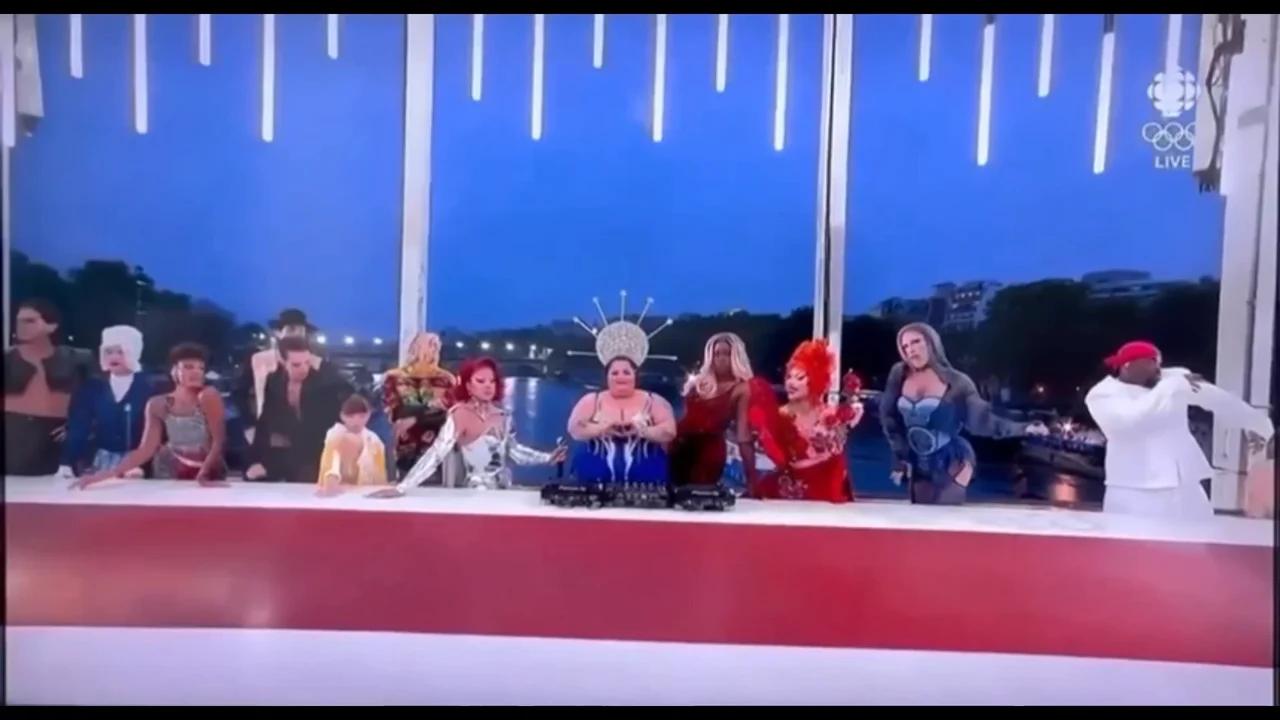 At 2024 Olympics opening Trannies and Drag Queens re-creating the ´Last ...
