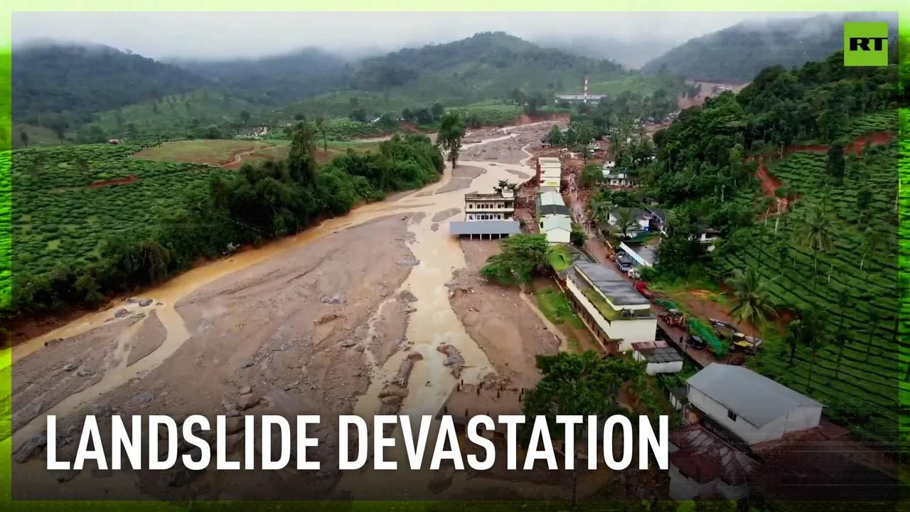 Massive destruction in India's Kerala after fatal landslide