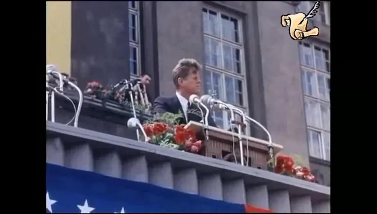 John F Kennedy in Berlin 1963 in Farbe